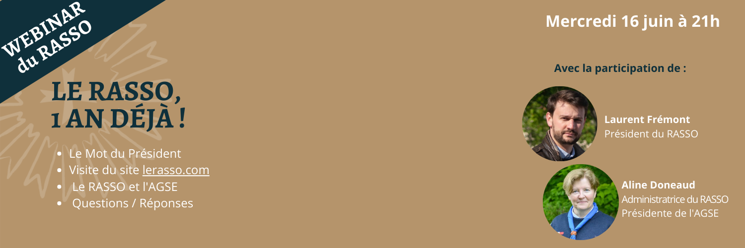 WEBINAR du RASSO - Le RASSO, 1 an déjà